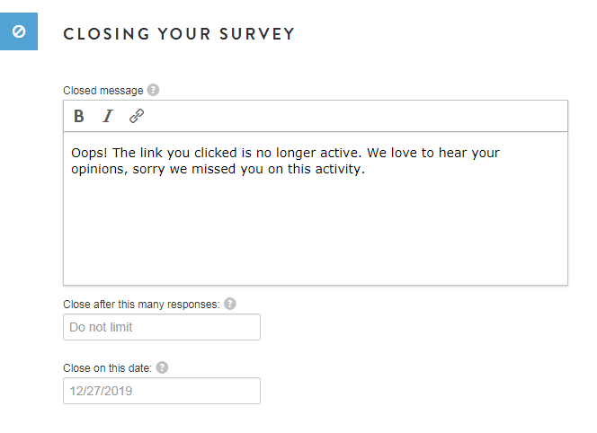 Closing Your Survey – icanmakeitbetter